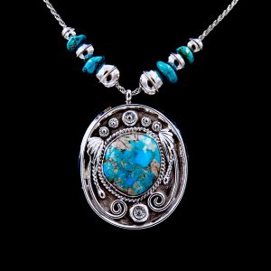 Turquoise Medallion Necklace – GasLamp Antiques