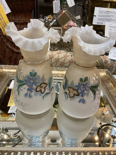 BRISTOL GLASS VASES – GasLamp Antiques